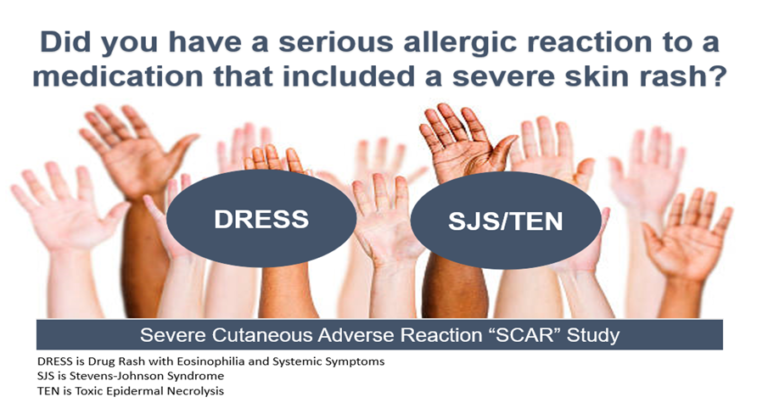 SCAR Study – Research study on severe cutaneous adverse reactions (SCARs)